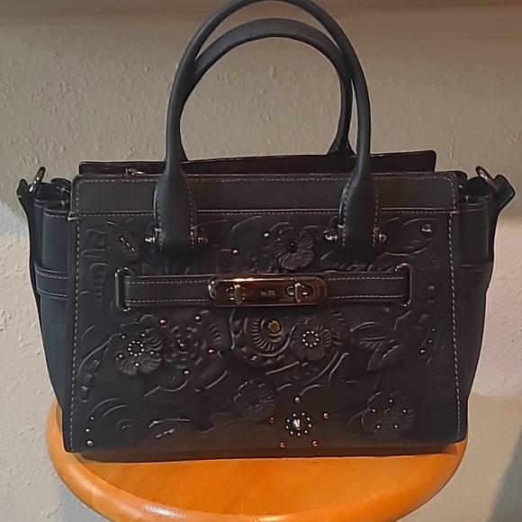 Coach | Bags | Rare Coach Swagger 27 Tea Rose Tooling | Poshmark